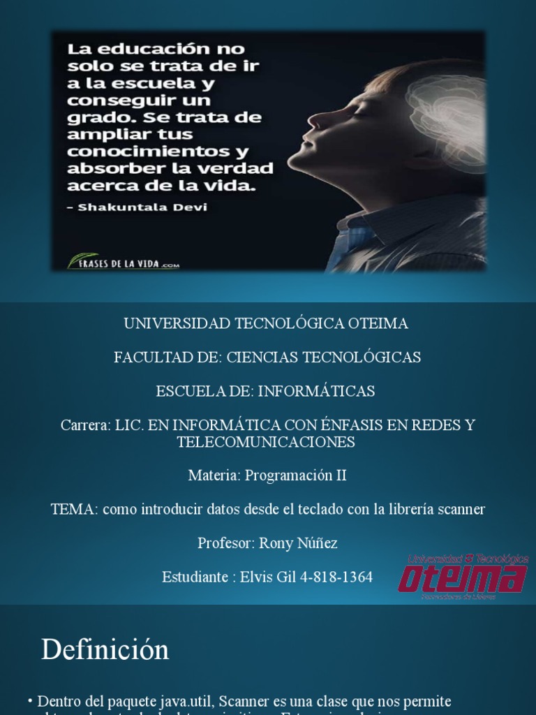 Como Introducir Datos Desde El Teclado Con La Librería Scanner | PDF ...