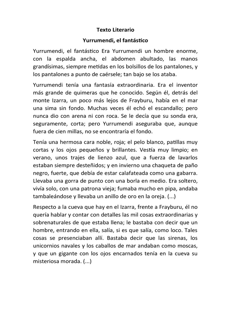 Texto Literario | PDF