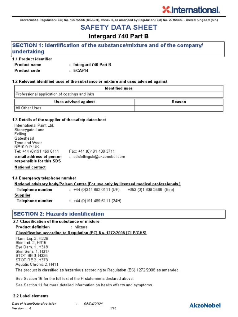 Intergard 740 ECA914 Part B | PDF | Personal Protective Equipment ...