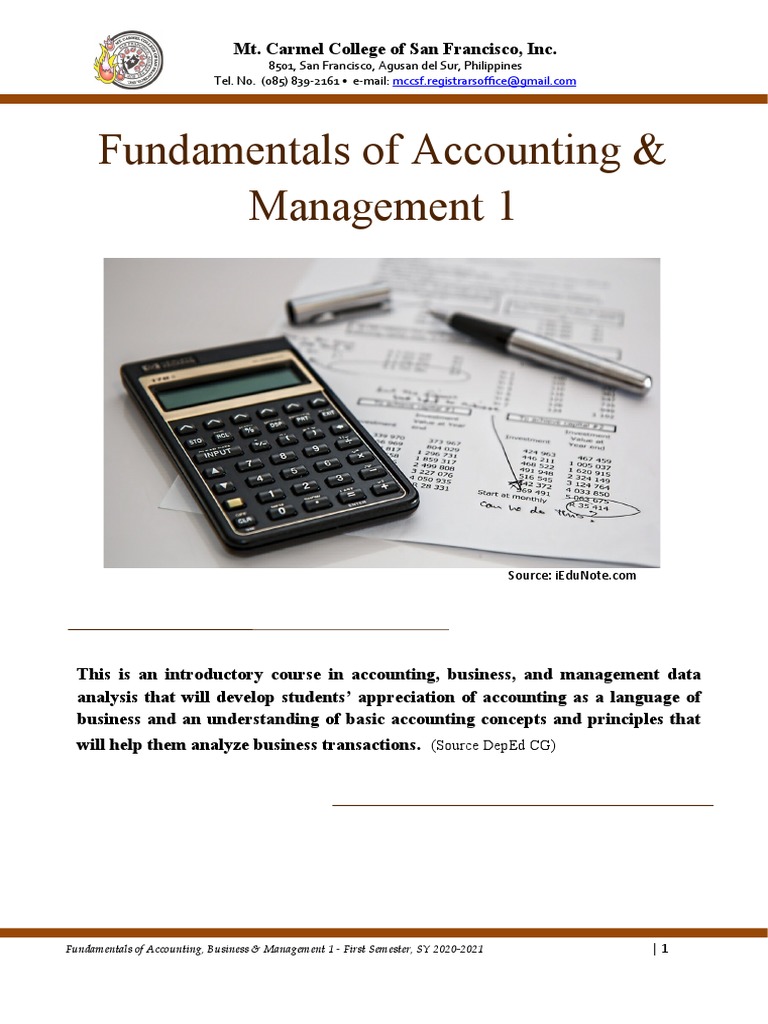 Acctg Module 1 | Download Free PDF | Accounting | Business