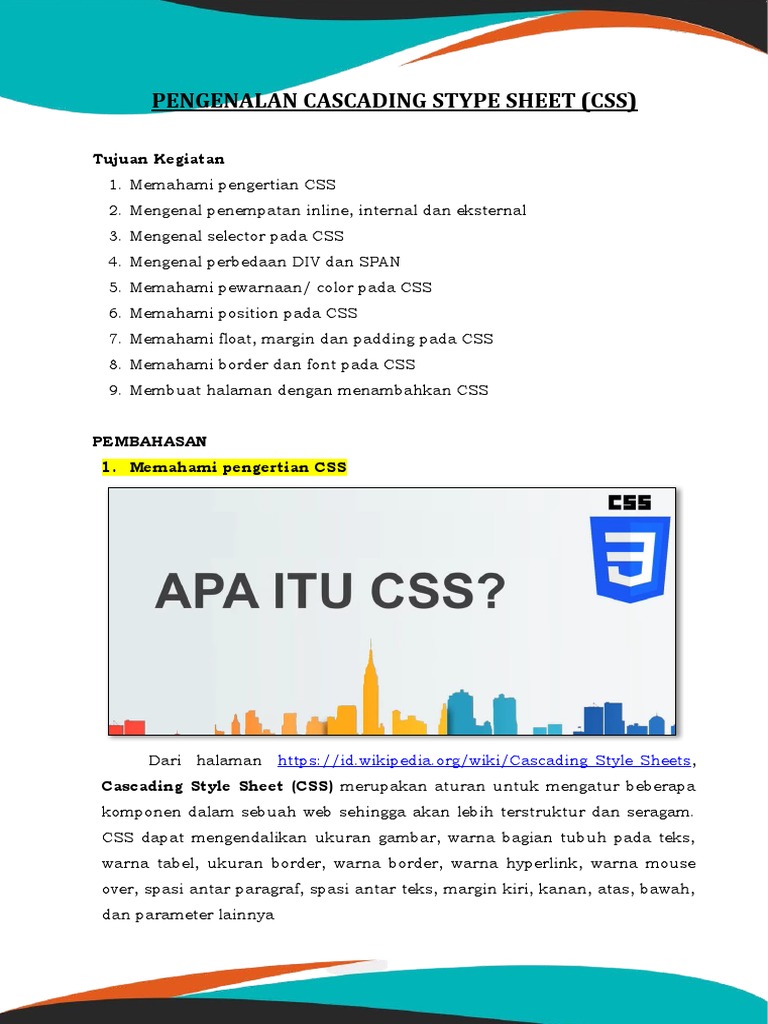 09 Pengenalan CSS | PDF