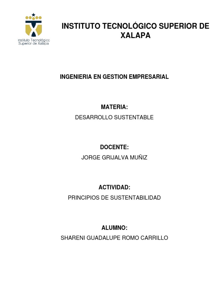 1 2 Principios De La Sustentabilidad Pdf Sustentabilidad