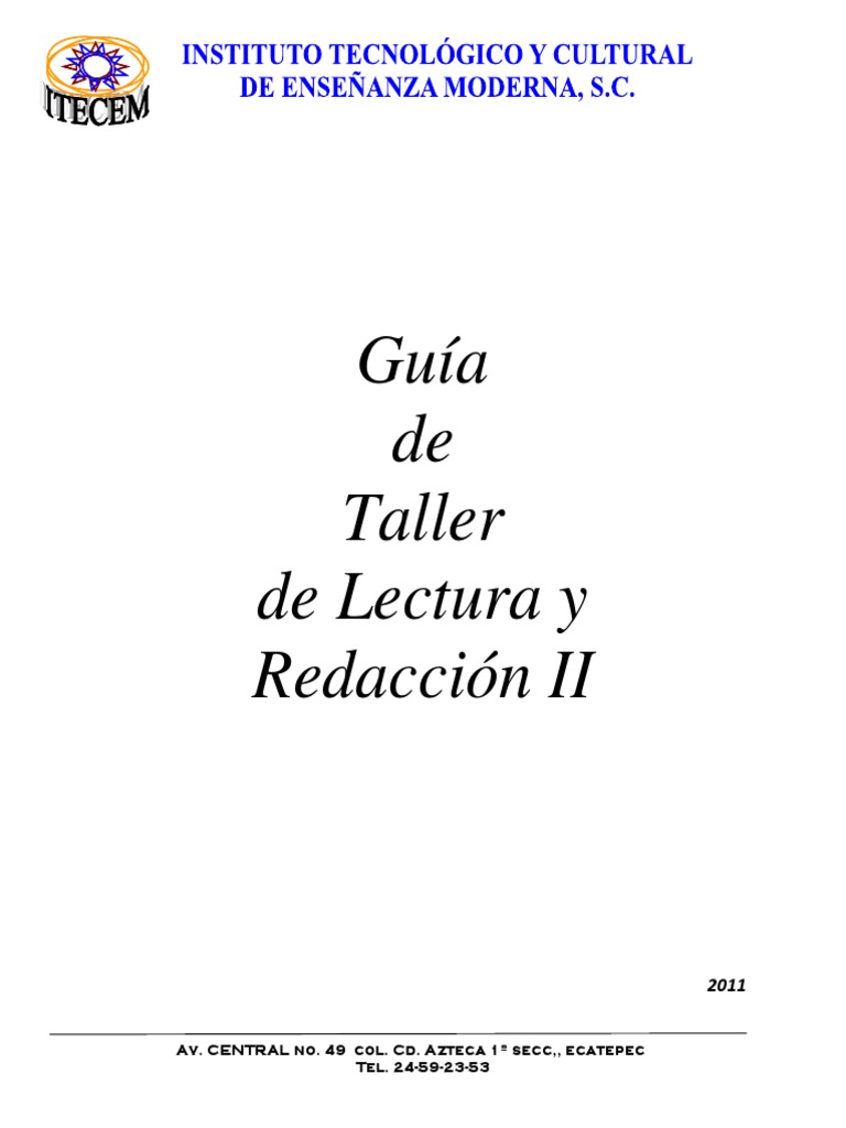 Guía Taller de Lectura y Redaccion II 2011 | PDF | Ensayos | Poesía