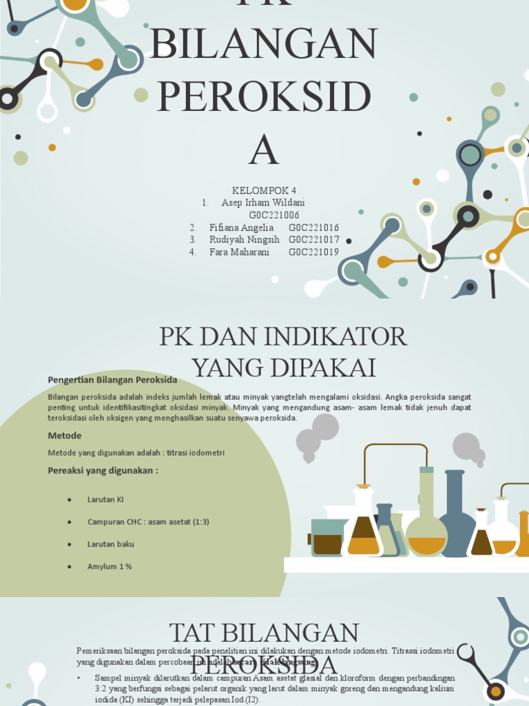 PK BILANGAN PEROKSIDA Kel 4-1 | PDF | Memasak, Makanan, & Anggur