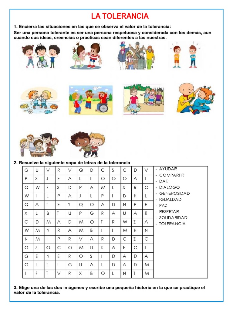 Ficha de Tutoría 26-08 La Tolerancia | PDF | Principios éticos | Teorías filosóficas