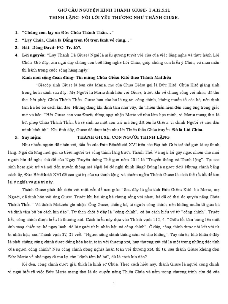 Gio Cau Nguyen T. Giuse | PDF