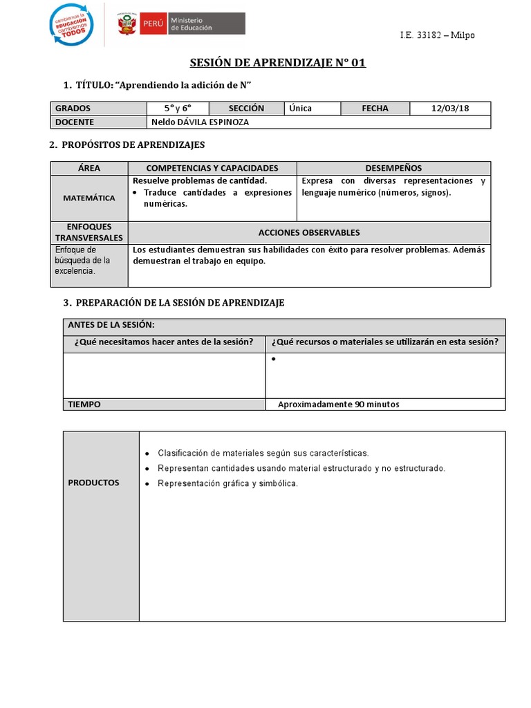 Sesión de Aprendizaje #02 | PDF | Aprendizaje | Modificación de comportamiento