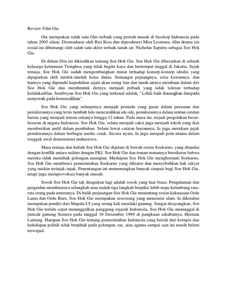 Review Film Gie | PDF