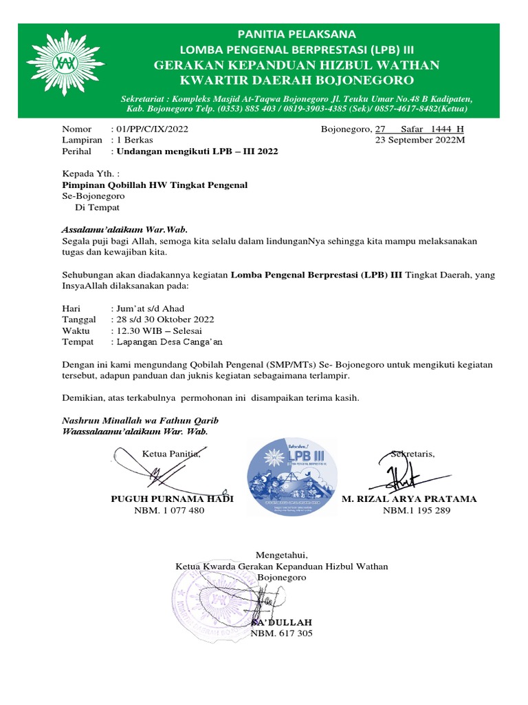 Undangan LPB III | PDF