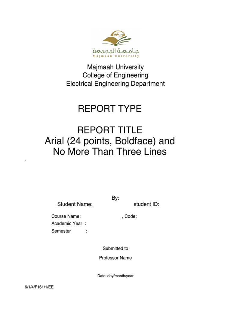 Technical Report Template Pdf