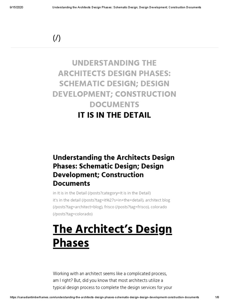 Understanding The Architects Design Phases - Schematic Design Design ...