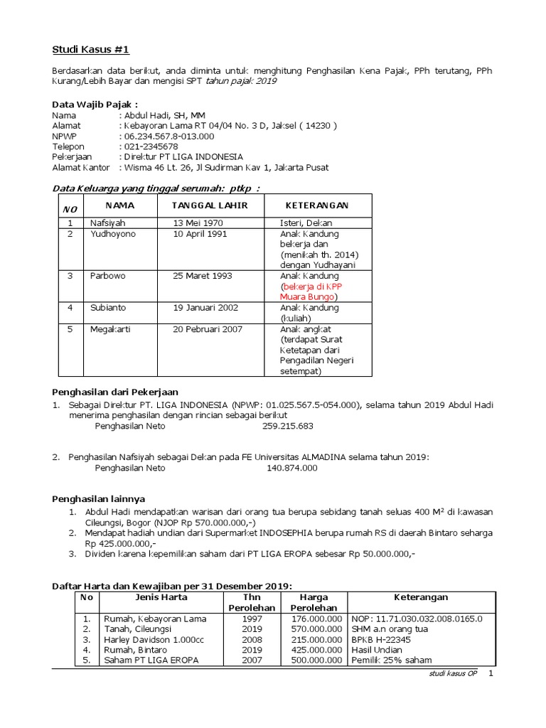 Soal Latihan Abdul Hadi | PDF
