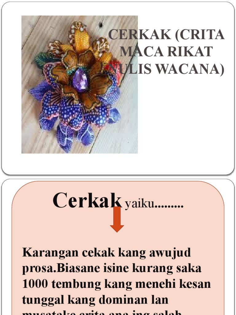 Panduan Struktur dan Unsur Cerkak | PDF | Seni & Disiplin Bahasa ...