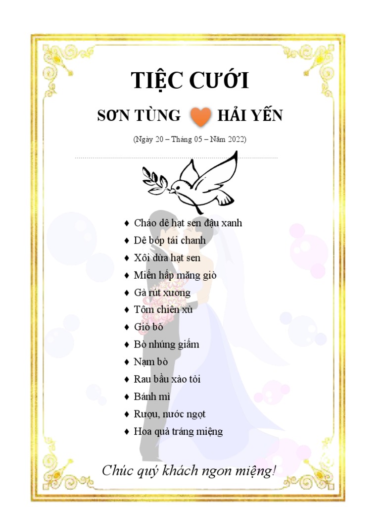Mau Menu Tiec Cuoi File Word Inkythuatso 3 | PDF