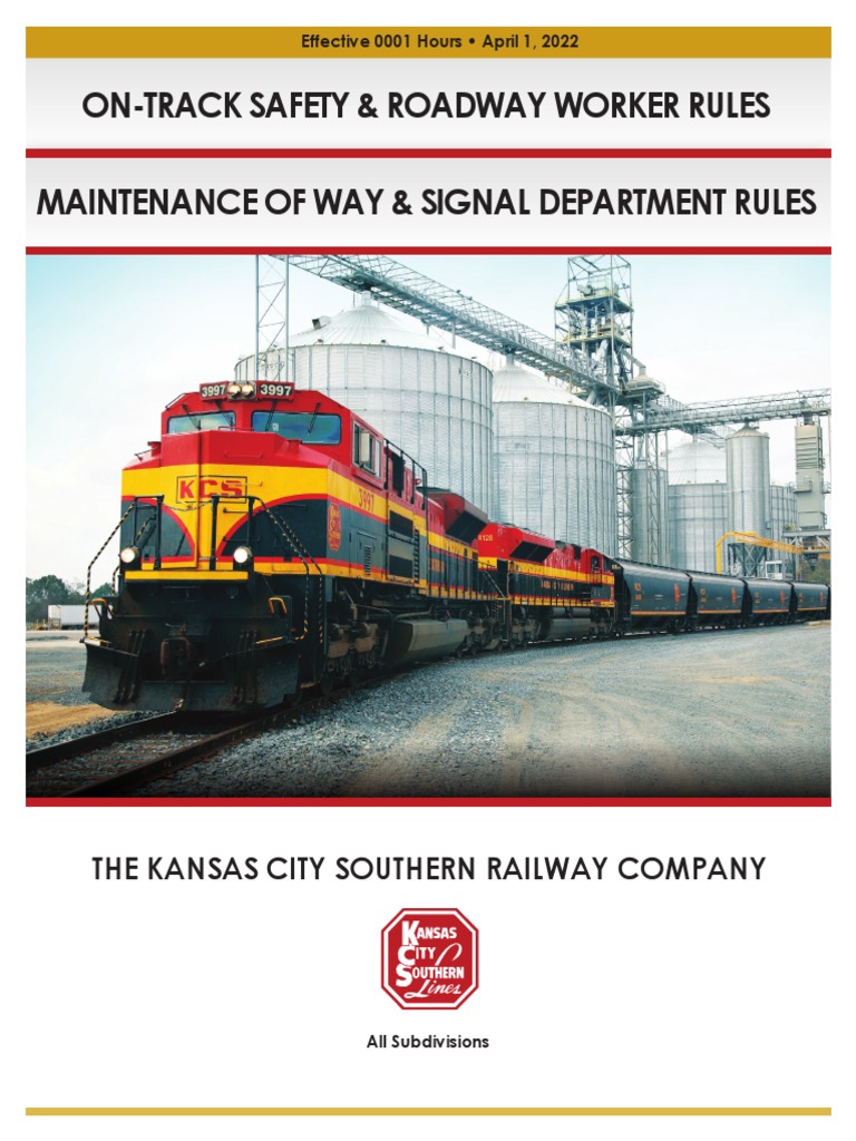 2022 On Track Safety and Roadway Worker Rules-Maintenance of Way | PDF ...