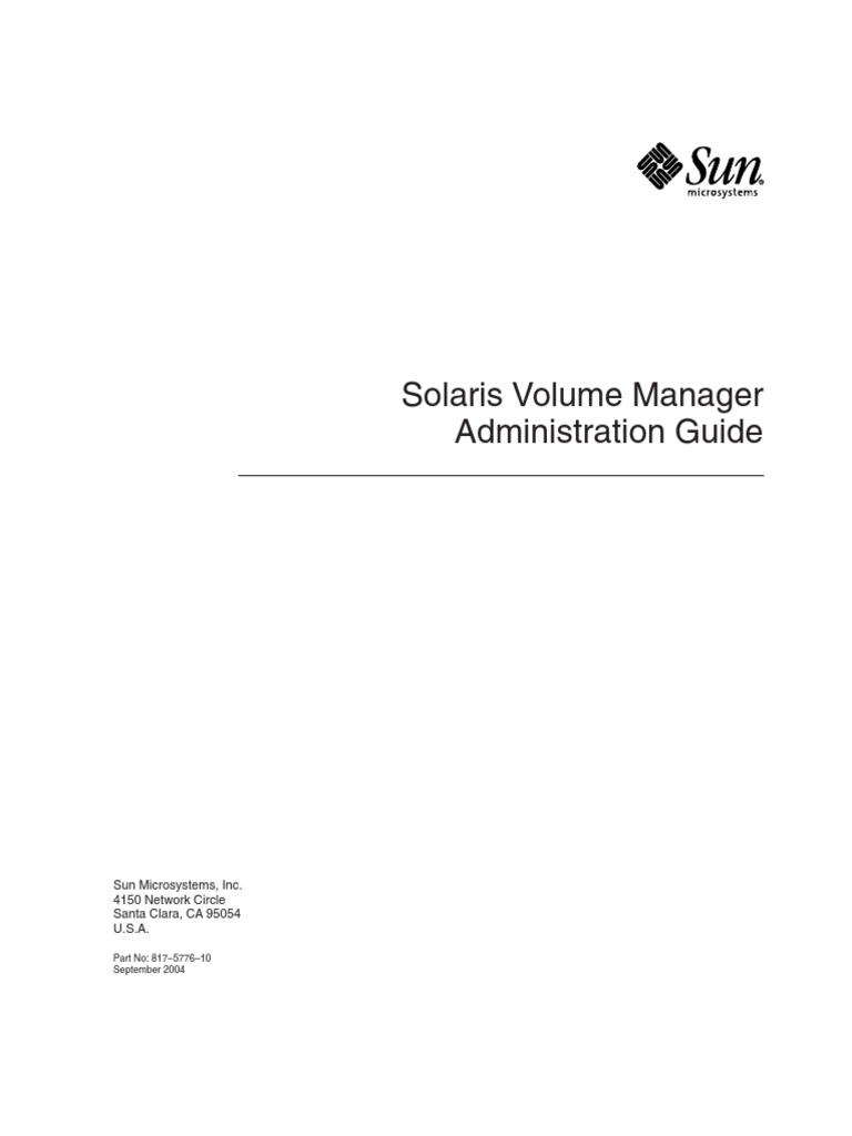 Solaris Volume Manager Administration Guide | PDF | File System | System Software