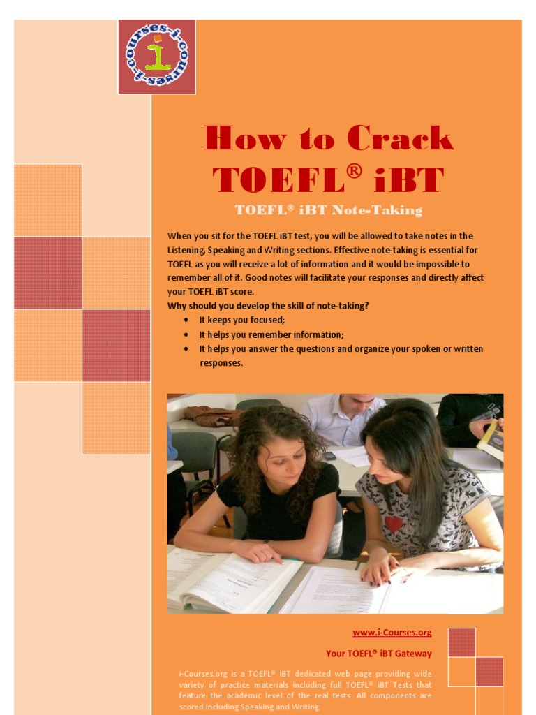 TOEFL iBT Note-Taking Strategies | PDF | Test Of English As A Foreign ...