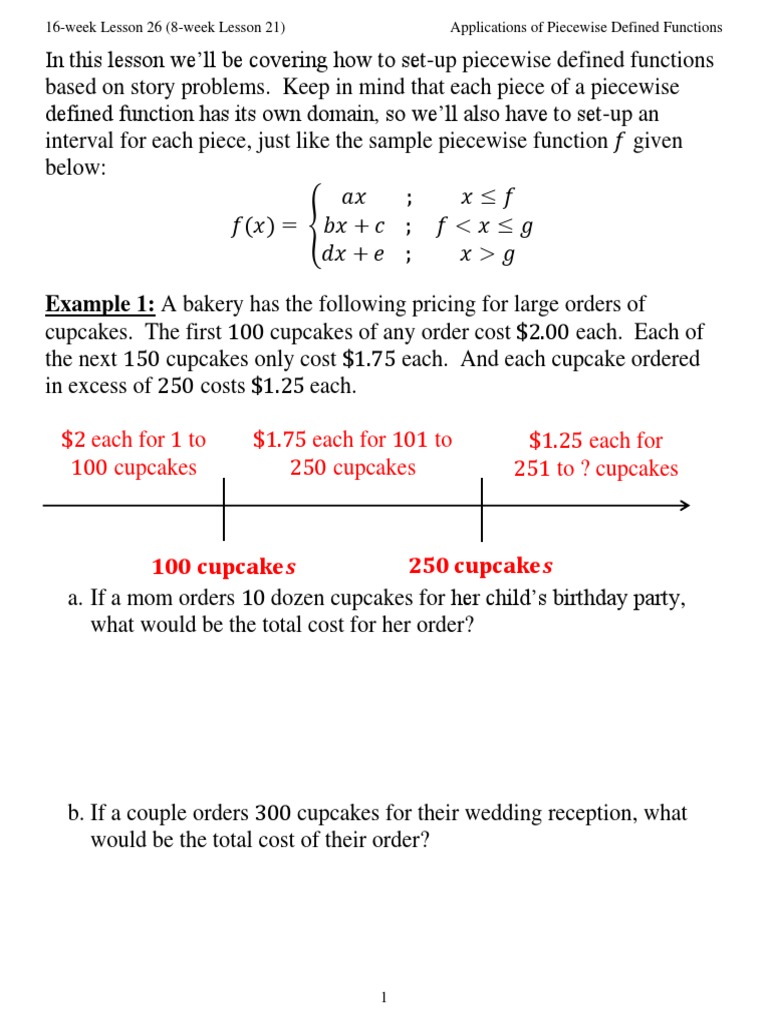 Applications Of Piecewise Defined Functions Pdf Function