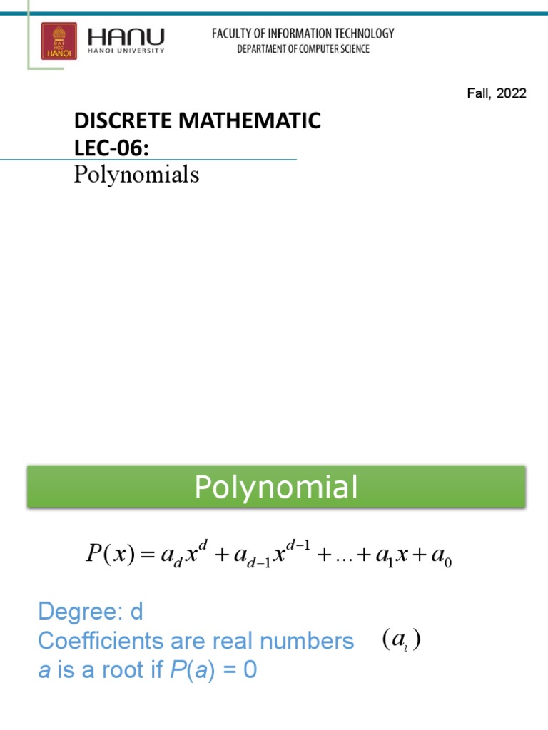 Polynomial | PDF