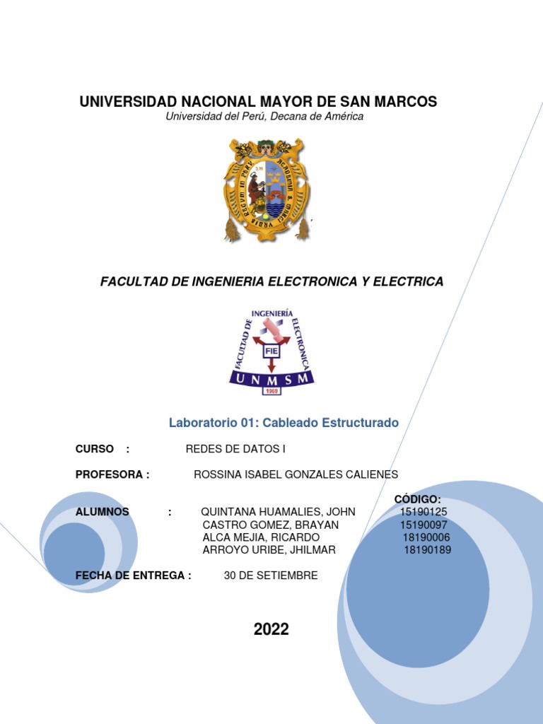 Informe Laboratorio N°1 - Redes de Datos 1 | PDF | Protocolos de red | Ingenieria Eléctrica