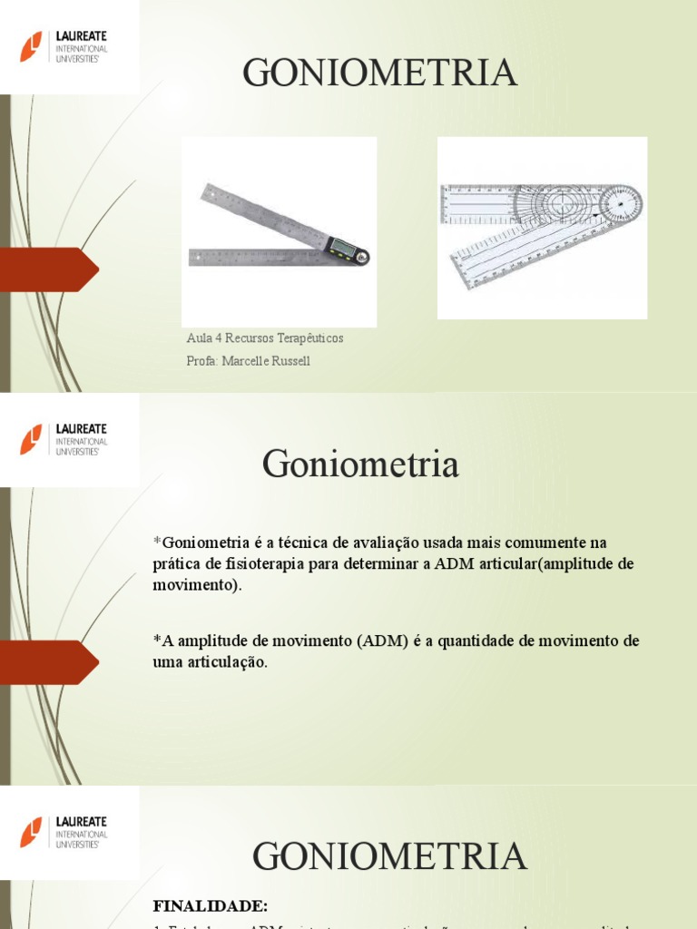 Aula 4 Goniometria MMSS e MMII | PDF | Joelho | Cotovelo