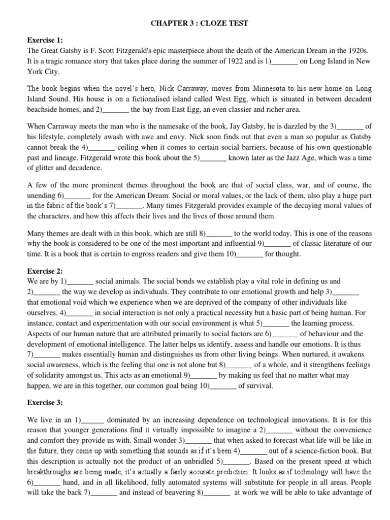 Cloze Text 1 | PDF | Dream | Memory