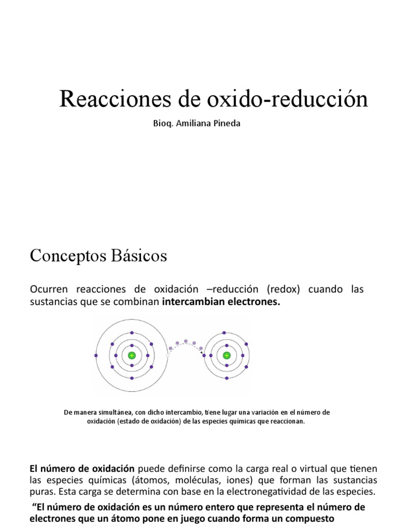 Conceptos básicos sobre reacciones redox | PDF | Redox | Electroquímica