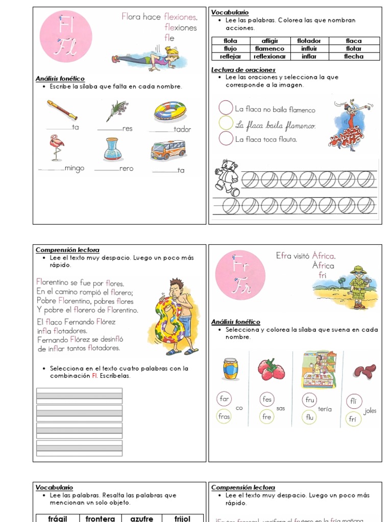 Ficha de Actividades - Combinación Con FL y FR | PDF