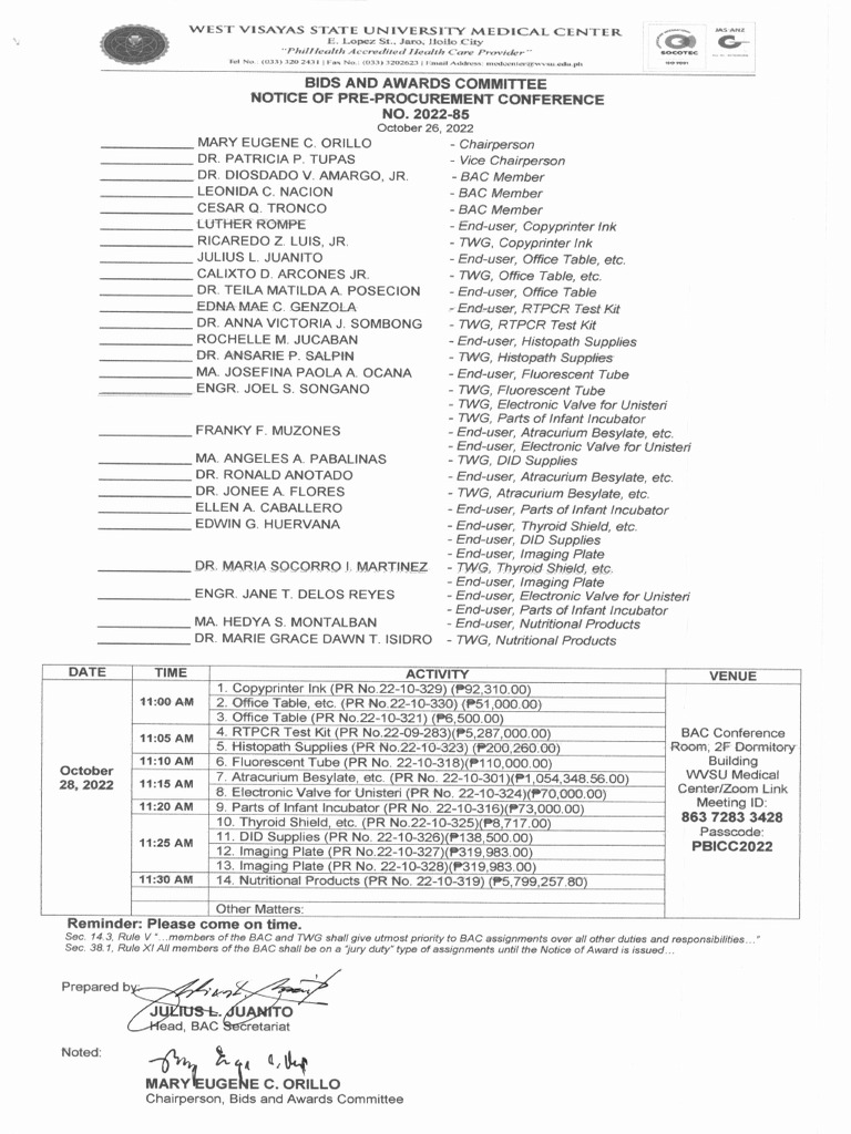 Notice of Pre Procurement | PDF