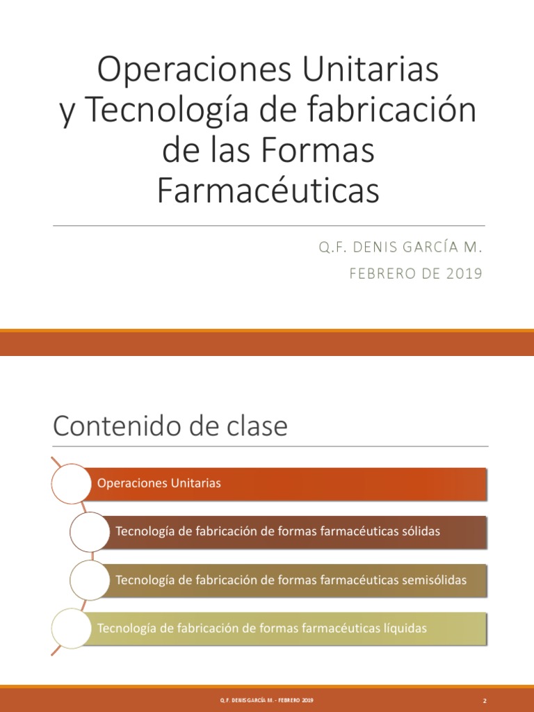 PA-1 - Operac Unit Form Sol Semisol y Liq CQFDP | Descargar gratis PDF ...
