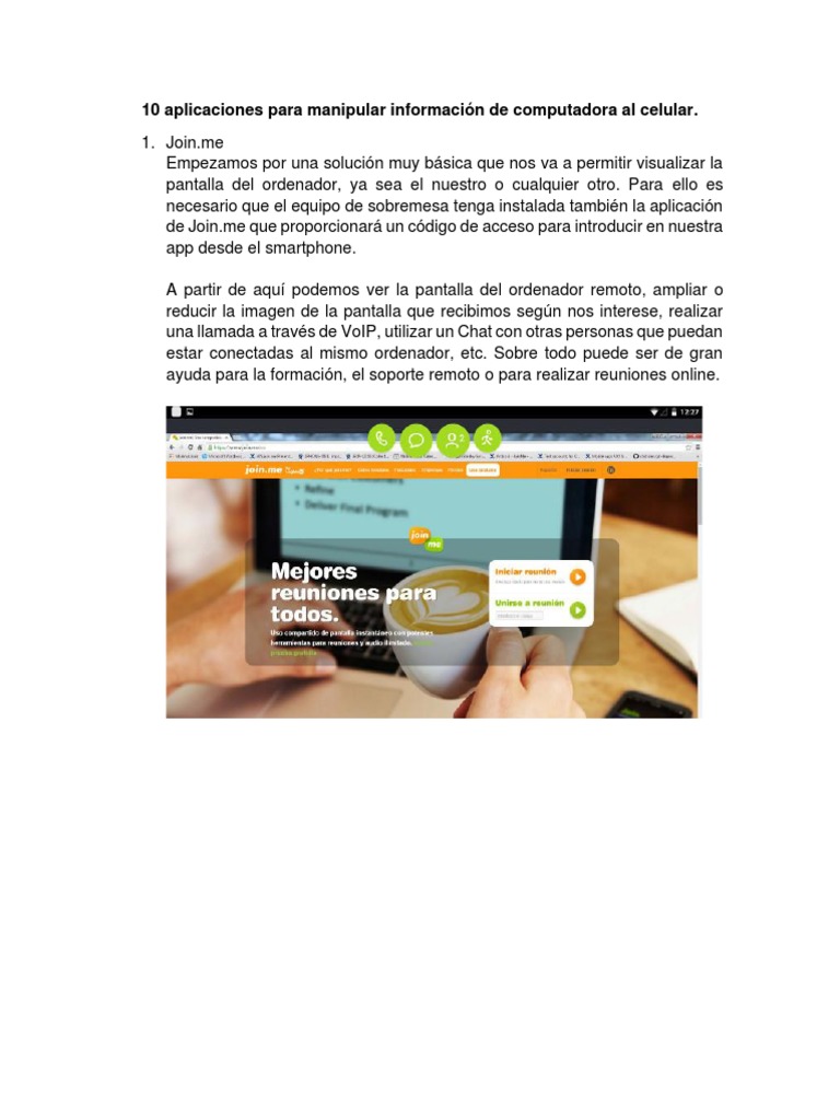 10 Apps Compu To Cel 216024 | PDF | Android (sistema operativo) | Aplicación movil
