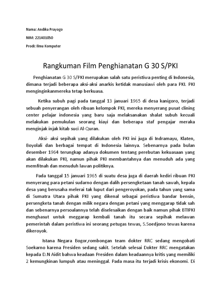 Rangkuman g30s Pki | PDF