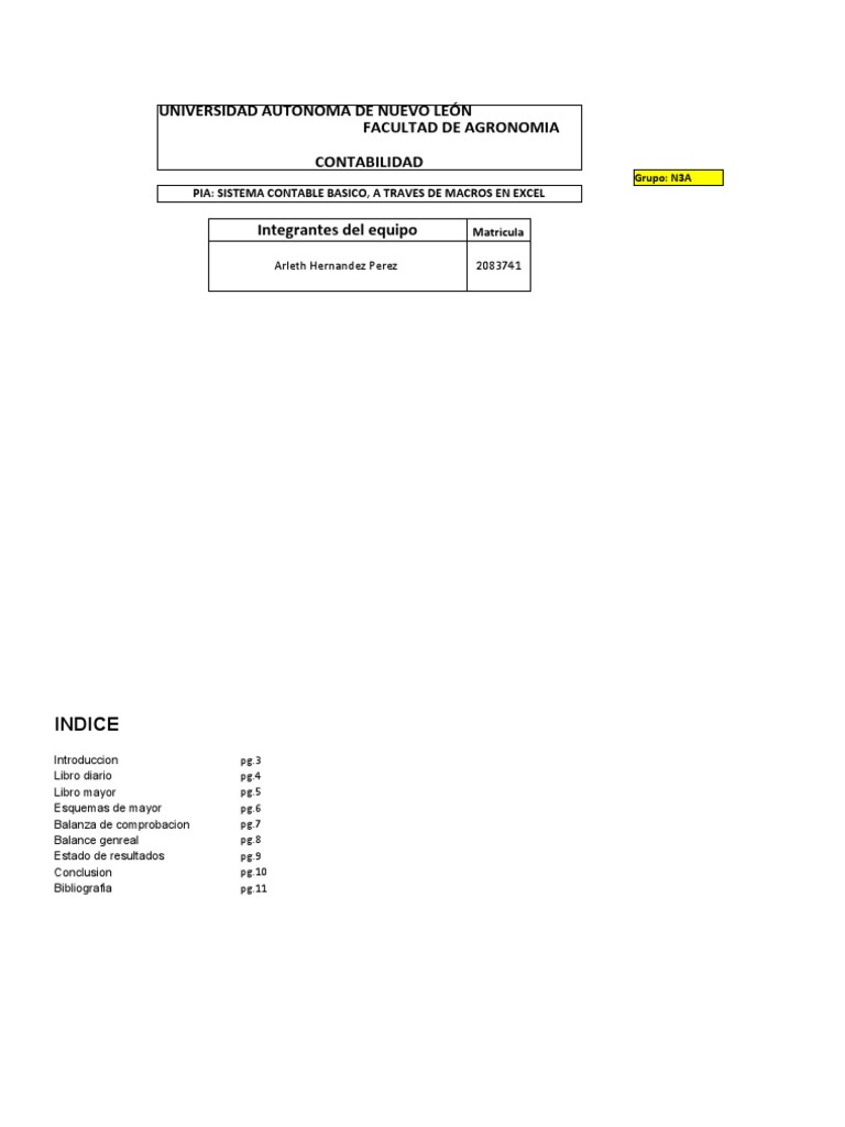 PIA Contabilidad | PDF | Contabilidad | Economias