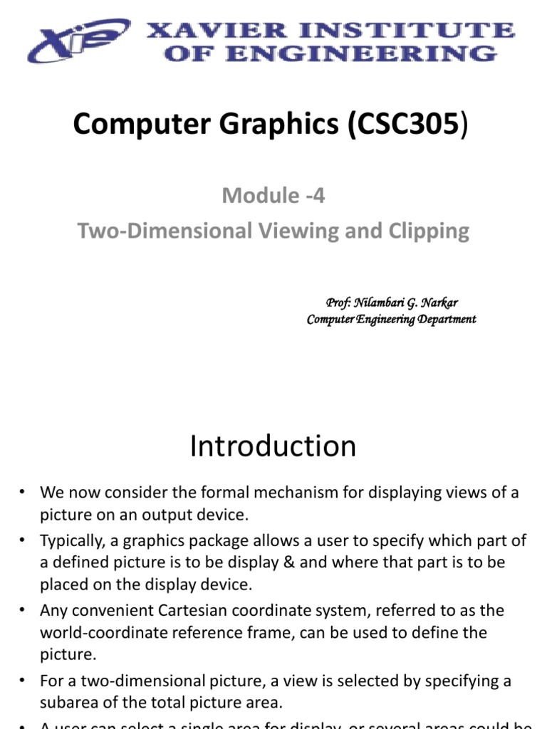 Module-4 PPT | PDF | 2 D Computer Graphics | Computer Science
