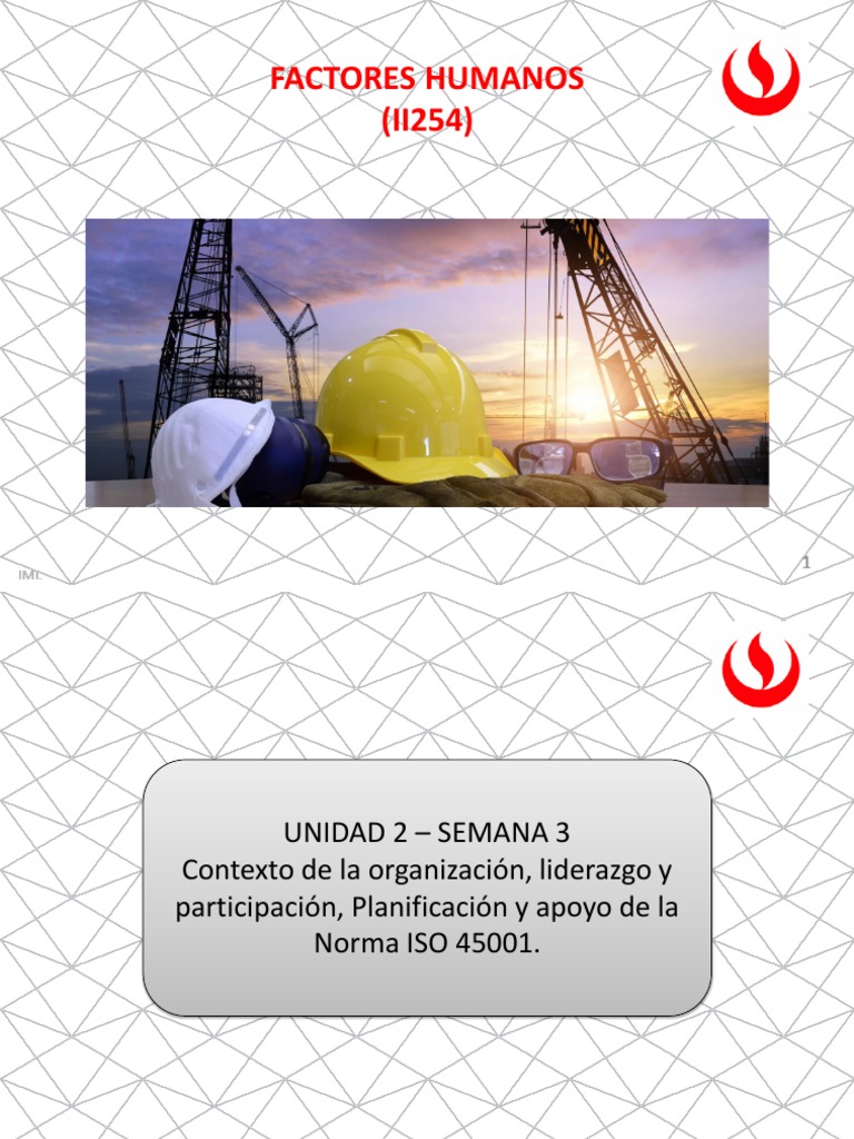 Sem. 3 Factores Humanos - Implementación y Operación ISO 45001 ... Sem. 3 Factores Humanos - Implementación y Operación ISO 45001 ...