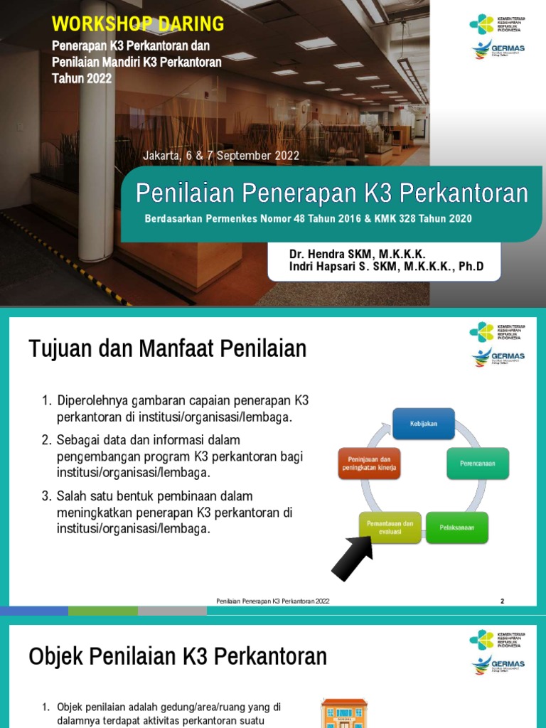 Pedoman Teknis Penilaian Penerapan K3 Perkantoran - 2022 | PDF