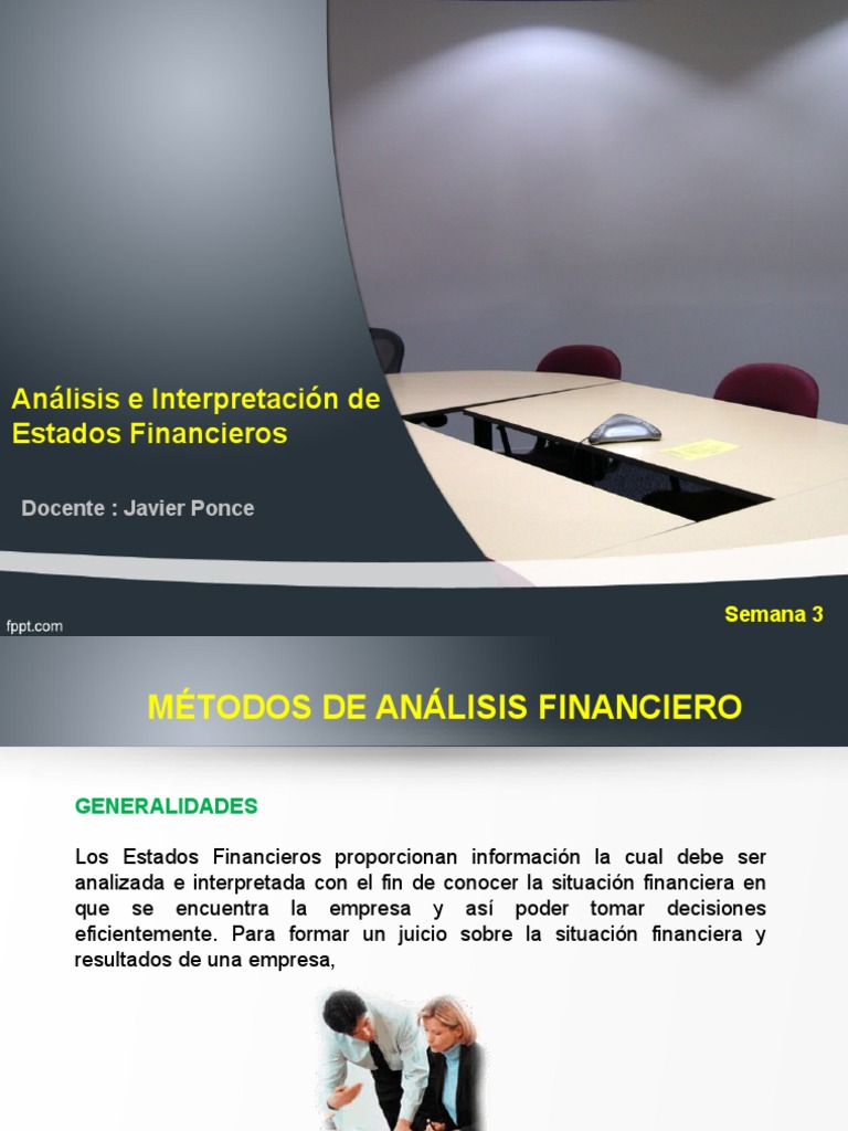 Análisis financiero: Métodos verticales e integrales | PDF | Estado financiero | Contabilidad