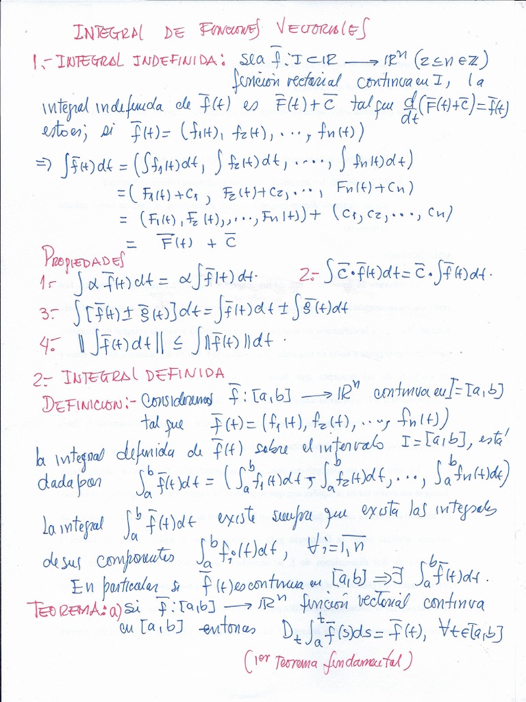 4 Calculo II Integral de Func. Vectoriales | PDF