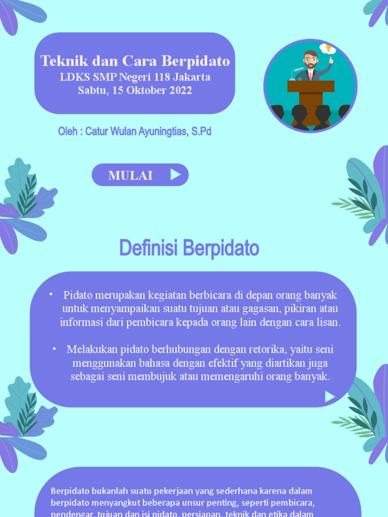 Teknik Dan Cara Berpidato | PDF