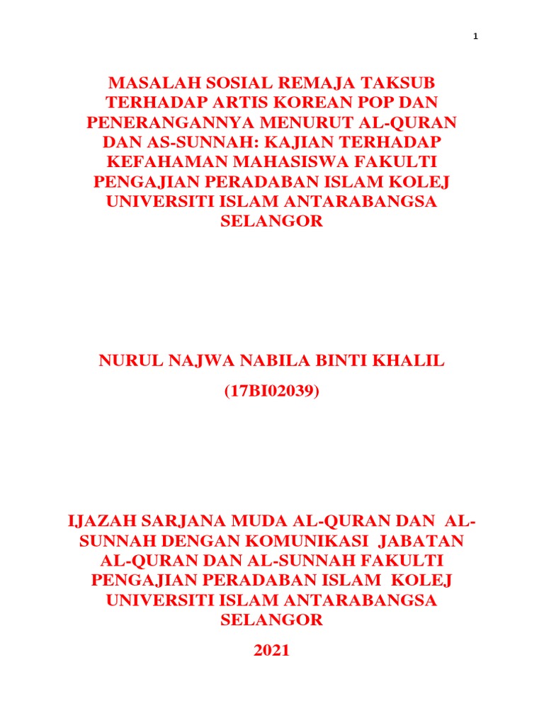 Contoh Thesis Terbaik | PDF | Ilmu Sosial | Kajian Bahasa Asing