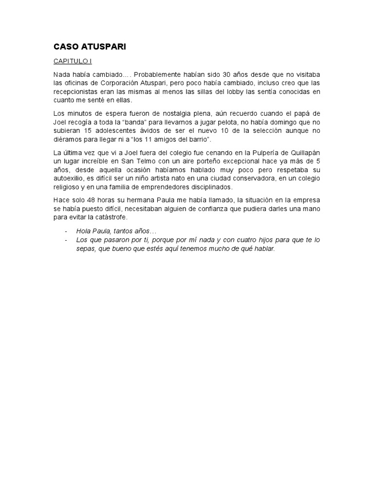 CASO ATUSPARI Capitulo I CBGC | PDF | Business | Daños y perjuicios