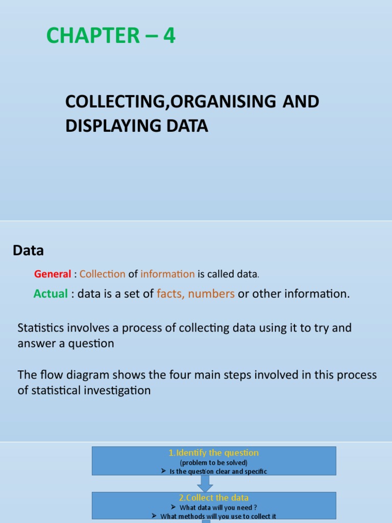 Collecting, Organising and Displaying Data | Download Free PDF | Data | Statistics