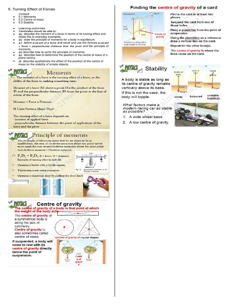5 Turning Effect of Force | PDF