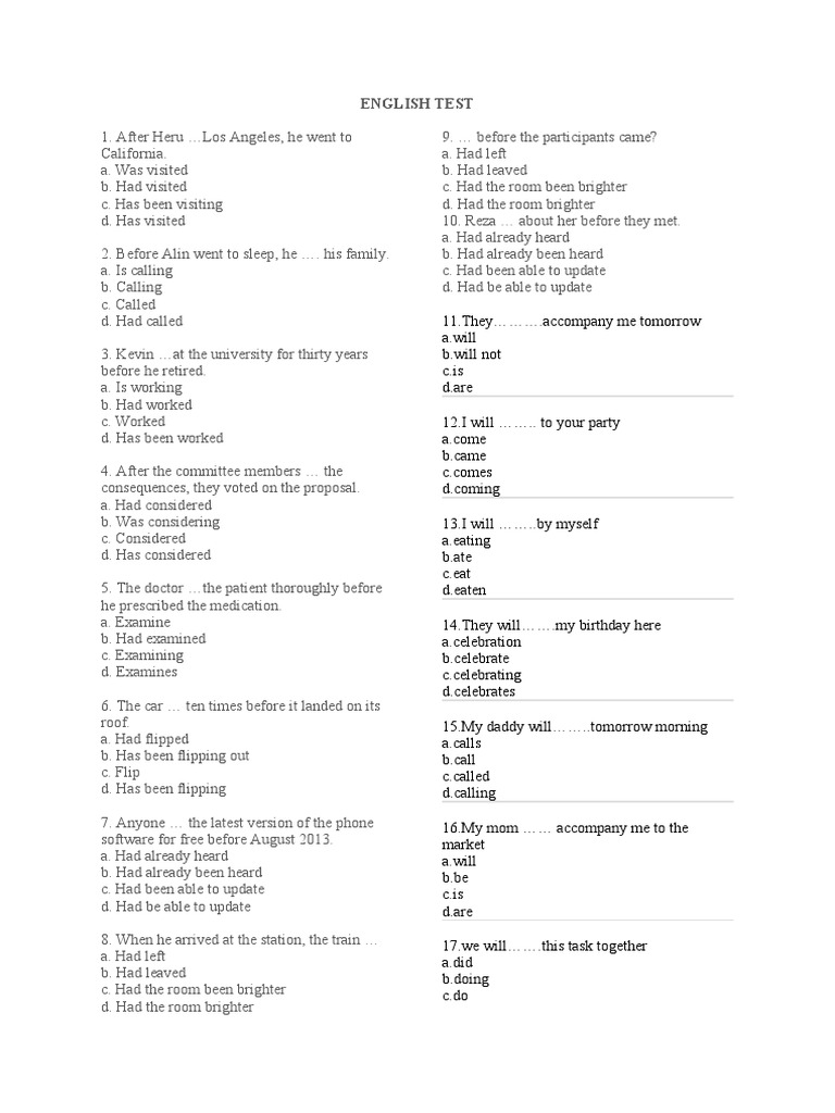 Present Perfect, Past Perfect, Future | PDF