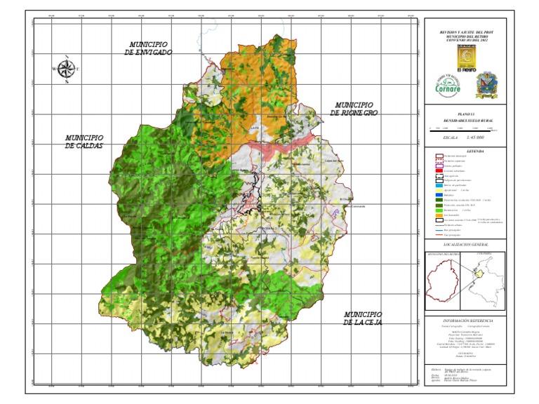 El Retiro Mapa Densidades Suelo Rural | PDF | Ciencias de la Tierra | Cartografía