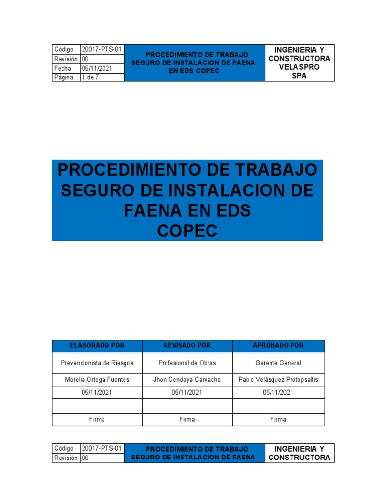 1-Proc - Instalación de Faena | PDF | Tecnología