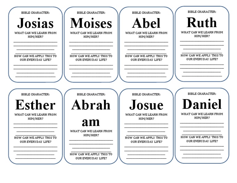 Bible Characters Card | PDF | Bible