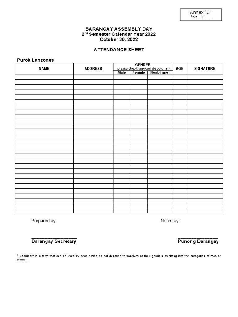 New Attendance Sheet | PDF