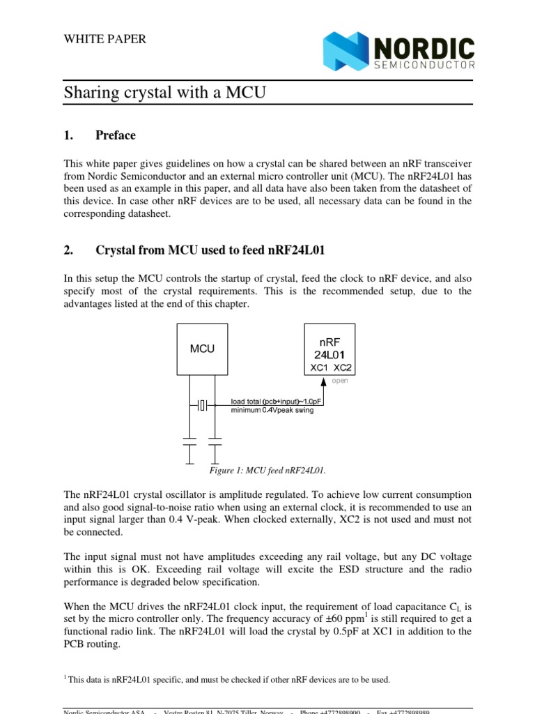 Sharing Crystal With A MCU | PDF | Microcontroller | Clock