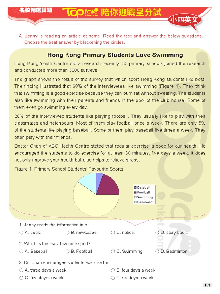 P4 English - 91 - Exercise | PDF